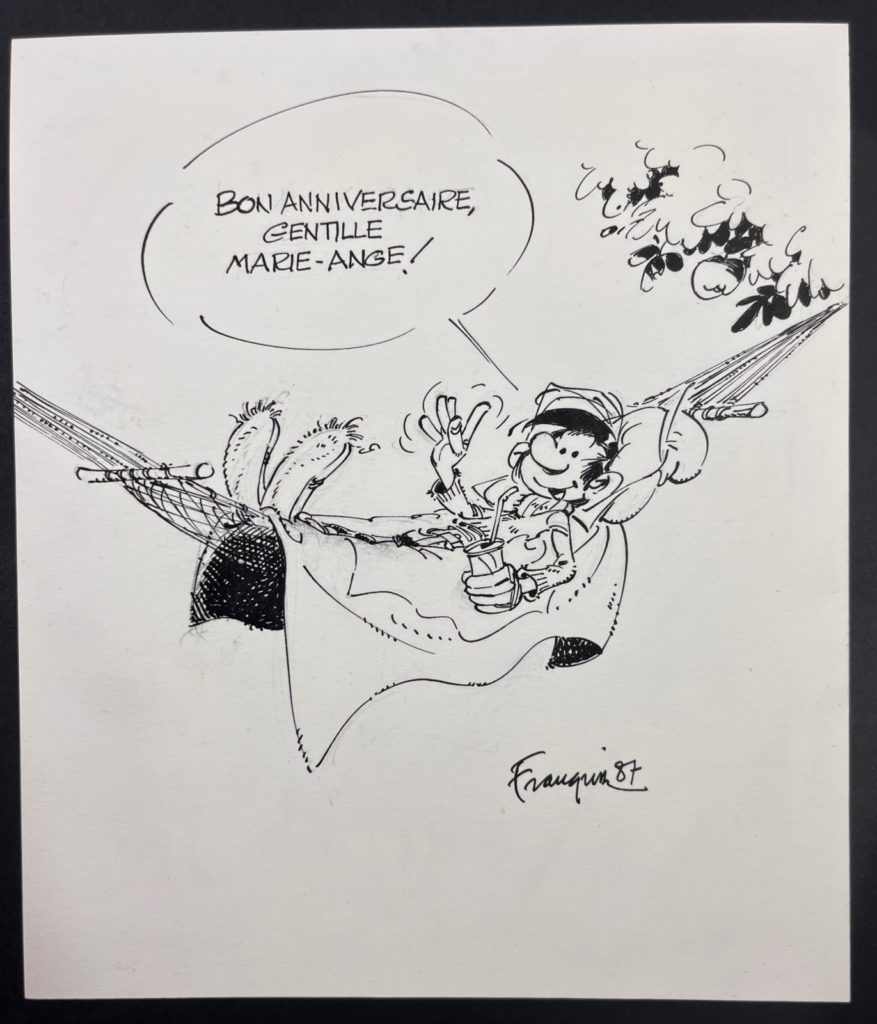 Franquin - Gaston Lagaffe - Dessin original - Rotring - (1987) - Jeu de ...