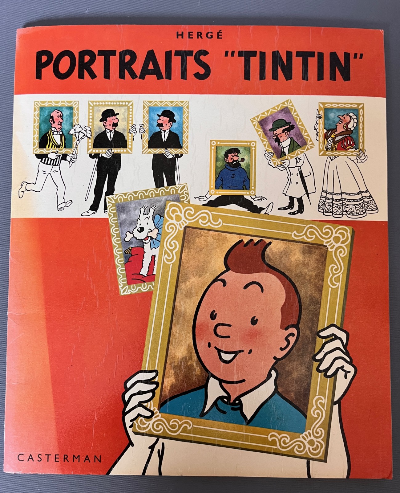 Hergé, Portfolio, Portraits Tintin, 8 personnages, Casterman, 1966