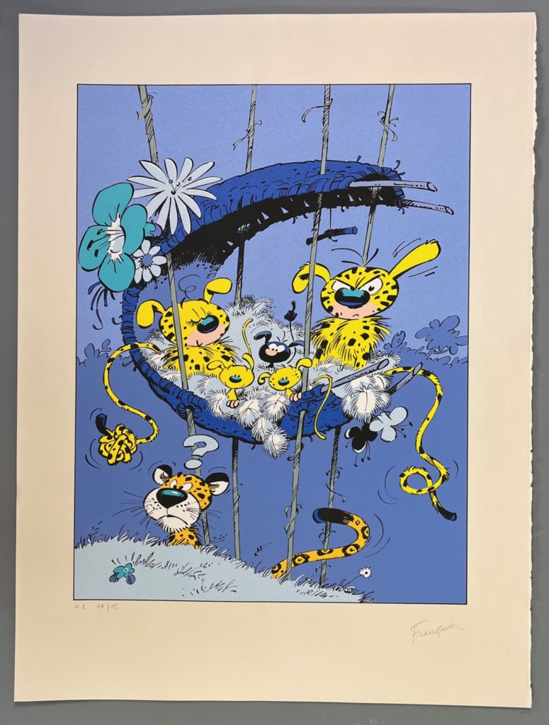 Franquin, Sérigraphie, Le nid du marsupilami, 1994